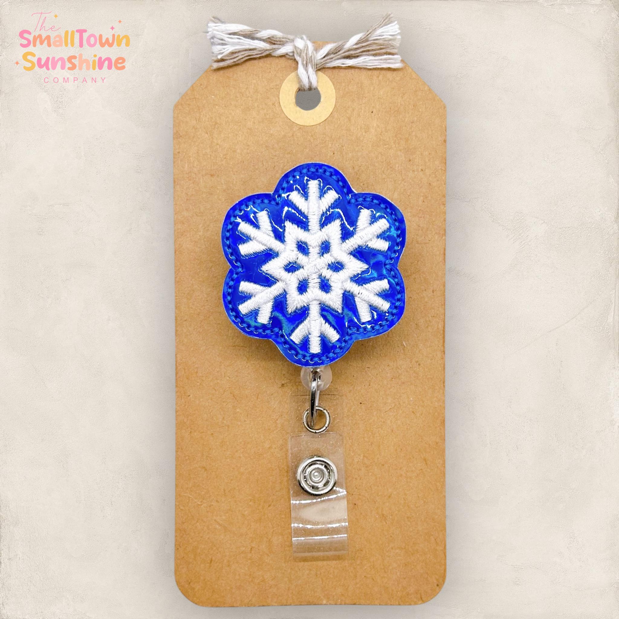 Blue Snowflake Badge Topper – The SmallTownSunshine Company